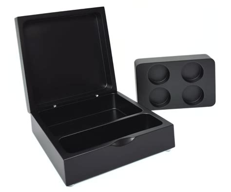 Hotel Capsule Box For Nespresso Style Capsules Black Wood