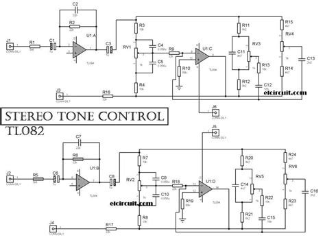 Stereo Tone Control Circuit Diagrams Circuit Tone Bass Schem