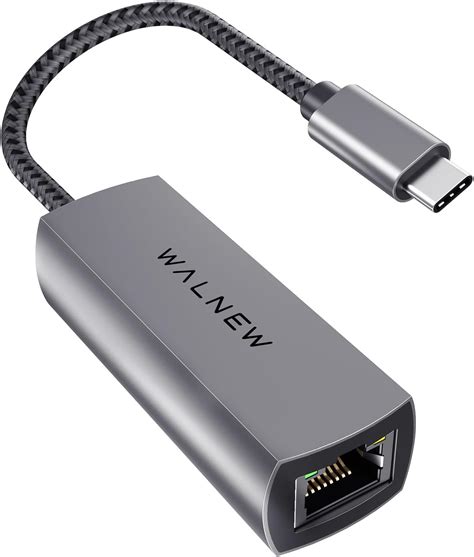 Walnew Adaptador Ethernet Usb C De 2 5 Gb Conector Lan Usb C A Rj45