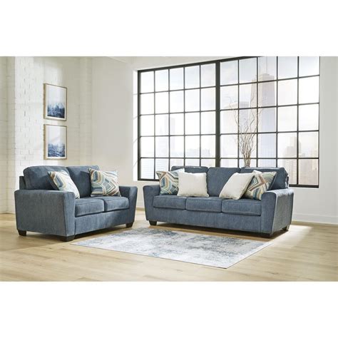 Ashley Cashton Stationary Sofa In Blue