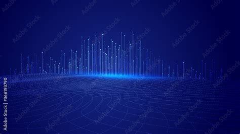 Abstract 3d Big Data Visualization Futuristic Infographics Aesthetic