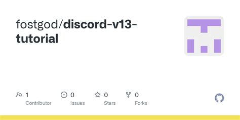 Github Fostgoddiscord V13 Tutorial