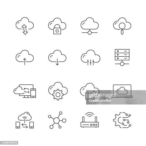 221 Thin Cloud Icon High Res Illustrations Getty Images