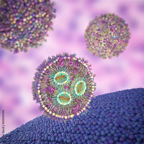 Lipid Nanoparticle MRNA Vaccine D Illustration Stock Illustration Adobe Stock