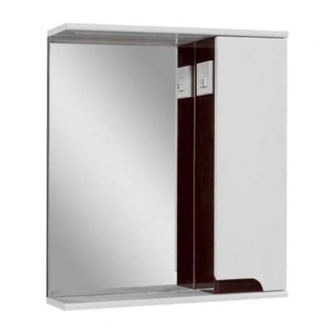 ᐉ Дзеркало праве ПіК Сімпл з шафкою та Led підсвіткою 60 см Венге