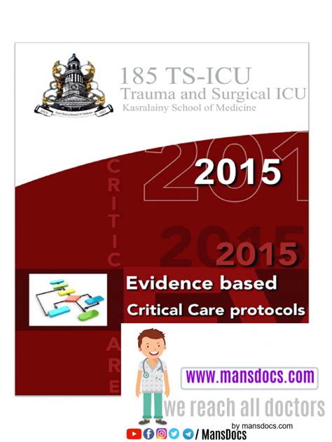 Icu Protocol 2015 قصر العيني By Mansdocs Pdf Sepsis Traumatic