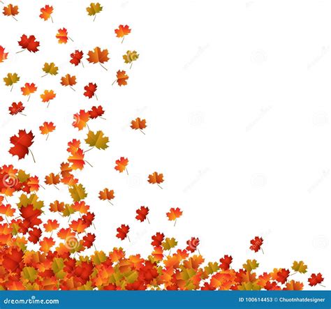 Fall Leaves Background Stock Vector Illustration Of Forest 100614453