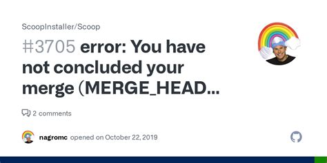 Error You Have Not Concluded Your Merge Mergehead Exists · Issue