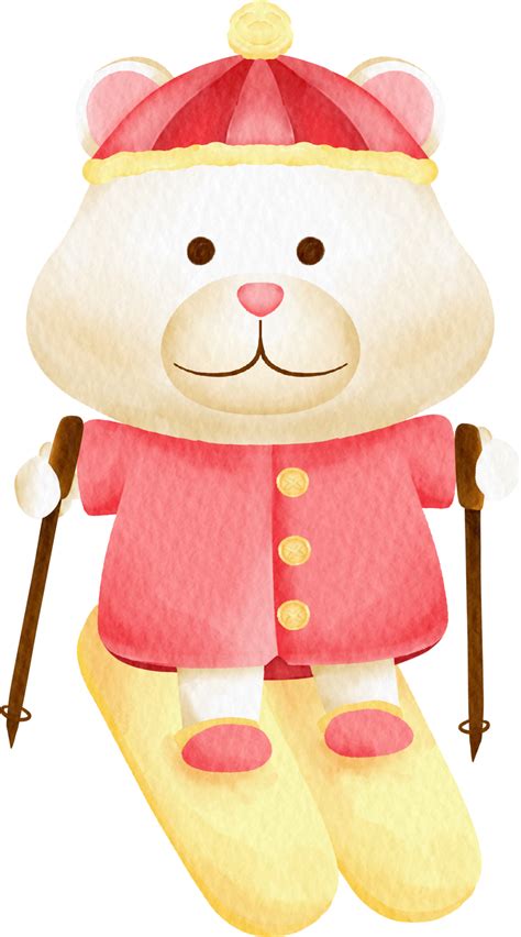 Watercolor Bear Clip Art 16539764 Png