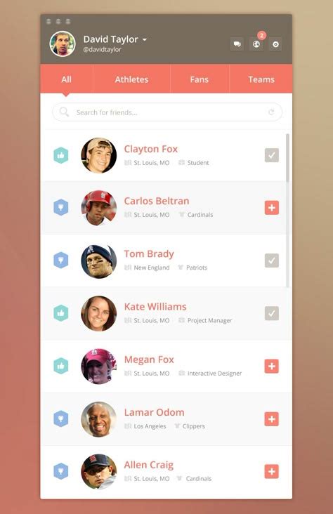 MOBILE UI List