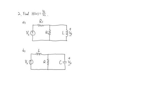 Solved 1 Find The Transter Fanction Hωv0vihwv5v0