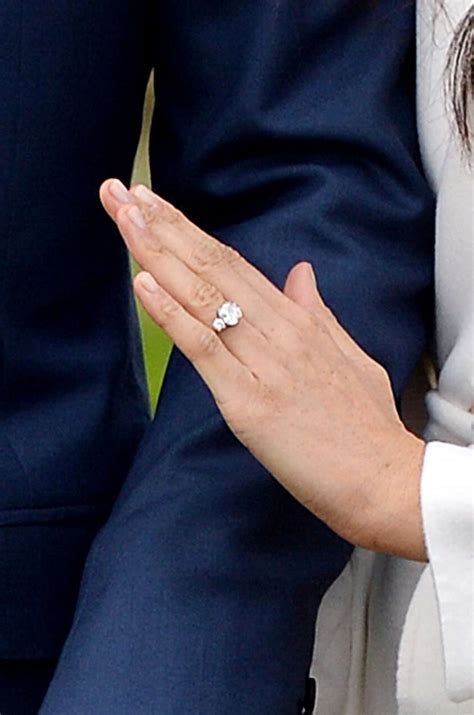See Meghan Markles Three Stone Engagement Ring From Every Angle