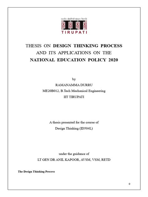 design thinking thesis pdf design thinking usability