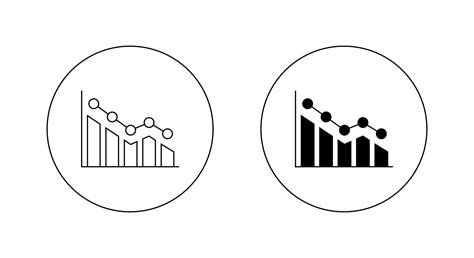 Decrease Graph Icon On Circle Line Statistic Concept 50577778 Vector