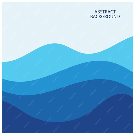 Premium Vector Blue Wave Vector Abstract Background Flat Design Stock Illustration