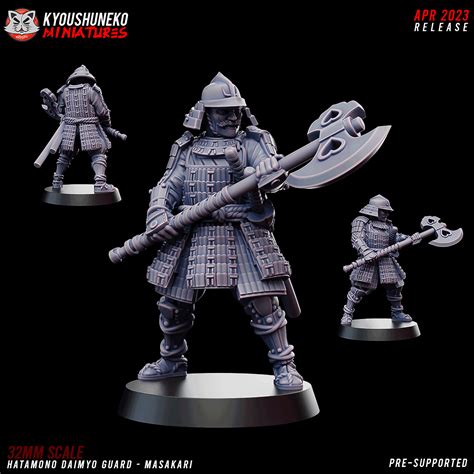 Hatamono Daimyo Guard Masakari Kyoushuneko Miniatu Forge Of Generals Eu