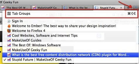 Organize Firefox Open Tabs With Tab Groups