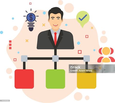 기업 순서도 주식 일러스트레이션 회사 계층 차트 벡터 색상 아이콘 디자인 운영 및 기술 Hr 기호 조직도 개념 Hrm 기호 개념에 대한 스톡 벡터 아트 및 기타 이미지