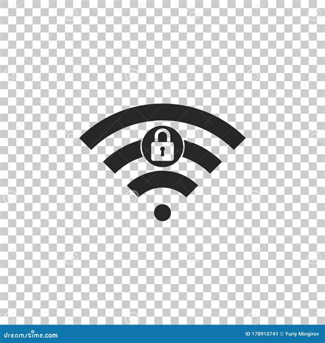 Wifi Locked Sign Icon Isolated On Transparent Background Password Wi Fi Symbol Wireless