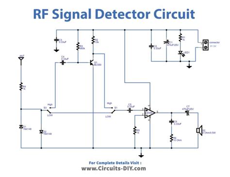 Rf Signal Detector Circuit Using Lm386 Circuit Detector Stereo