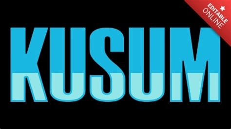 Kusum Blue Modern Font Text Effect Generator