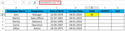 calculate age in excel formula examples how to use it calculate age