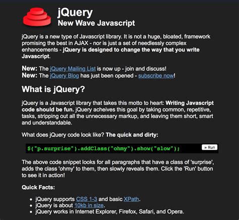 The Most Popular Javascript Library Jquery Is Now 10 Years Old