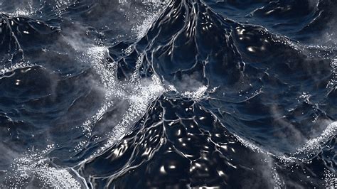 c4d 海浪 浪花效果 hu籽 站酷zcool