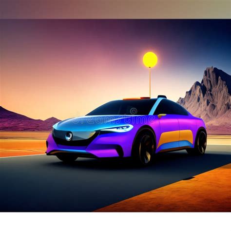 Autonomous Mobility Future Vehicle For Sustainable Digital Transportation Stock Illustration