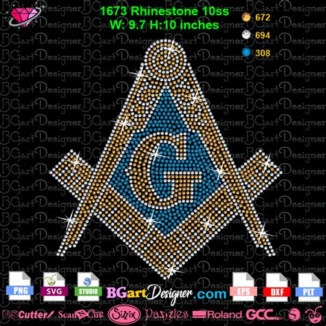 Lll Mason Compass G Rhinestone Bling Eye Silhouette Svg Cricut