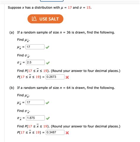 Solved Suppose X ﻿has A Distribution With μ17 ﻿and σ15a
