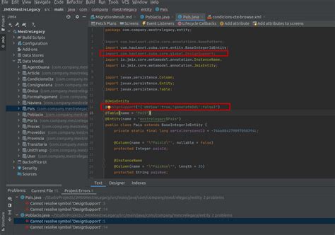 cuba jmix migration problem designsupport annotation support jmix