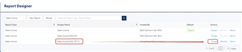how to access report designer qne optimum sdn bhd