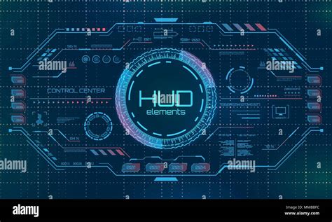 Futuristic Virtual Graphic User Interface Hud Elements Stock Vector Image And Art Alamy