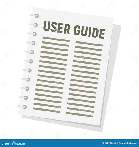 User Guide Papers Icon Flat Style Stock Vector Illustration Of Graphic Document 152750669