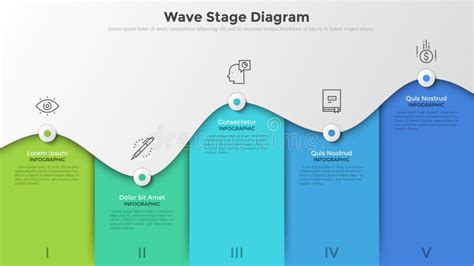 Wave Line Graph Process Chart Stock Vector Illustration Of Blue Chevrons 21760450