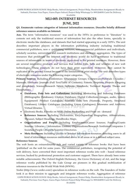 Ignou Mli 05 Previous Year Solved Question Paper June 2022 English Medium Ignou Solved