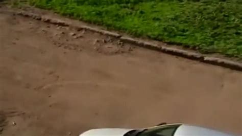 Drunk Older Woman Walks Topless