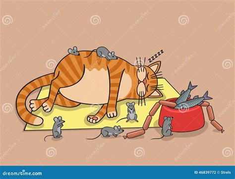 Cartoon Lazy Cat Vector Illustration CartoonDealer Com 85898512
