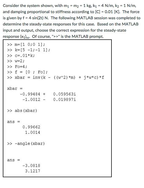 A Forced Harmonic Response Analysis Produces The Chegg