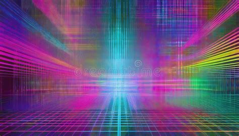 Glitchy Neon Pixels On A Textured Backdrop Vibrant Pixelated Artwork
