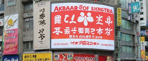 Akihabara Signboard Static Texture Stable Diffusion Online
