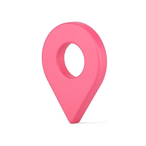 Premium Vector Red Map Pointer D Icon Web Navigation Symbol With Position Location
