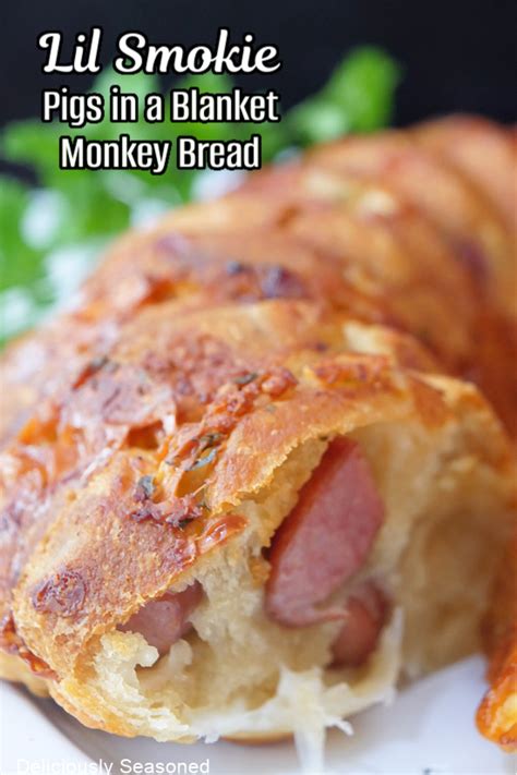 Lil Smokies Pigs In A Blanket Monkey Bread Deliciously Seasoned
