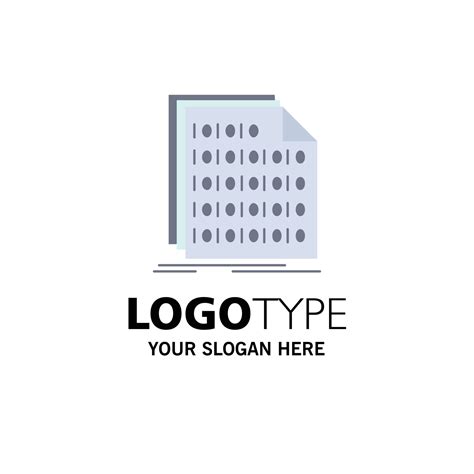 Binary Code Coding Data Document Flat Color Icon Vector 13174659 Vector