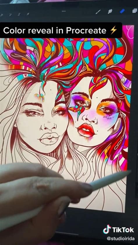 Color Reveal Art Tutorial In Procreate Adobe Illustrator Art Aesthetic Drawing Original Drawing