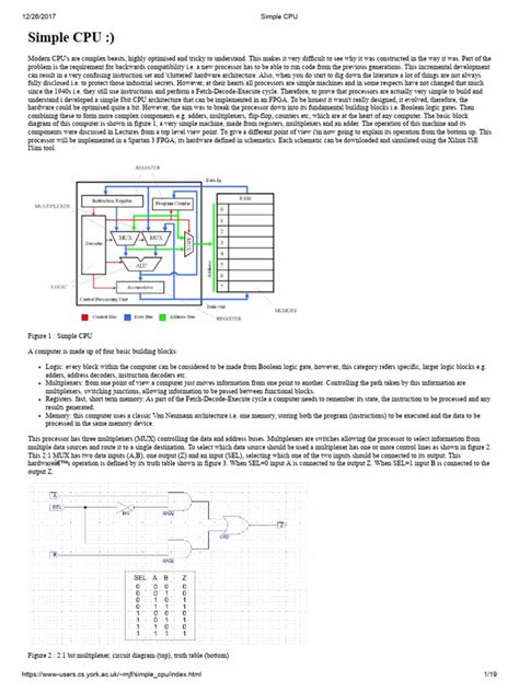 Simple Cpu Pdf Central Processing Unit Inputoutput