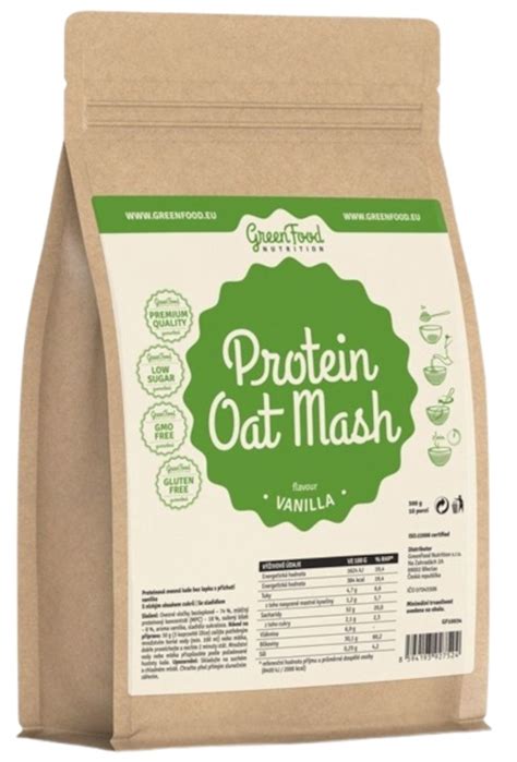 Greenfood Nutrition Protein Oat Mash Vanilla Vanilla Protein Oatmeal