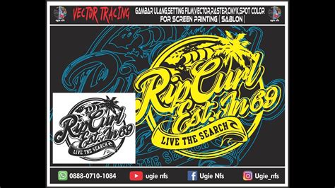TRACING LOGO RIPCURL VECTOR TUTORIAL CORELDRAW YouTube
