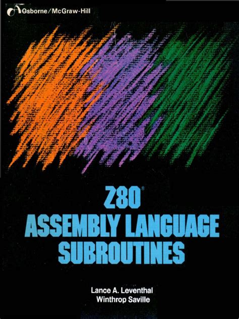 Z80 Assembly Language Subroutines 1983 Leventhal Pdf Pdf